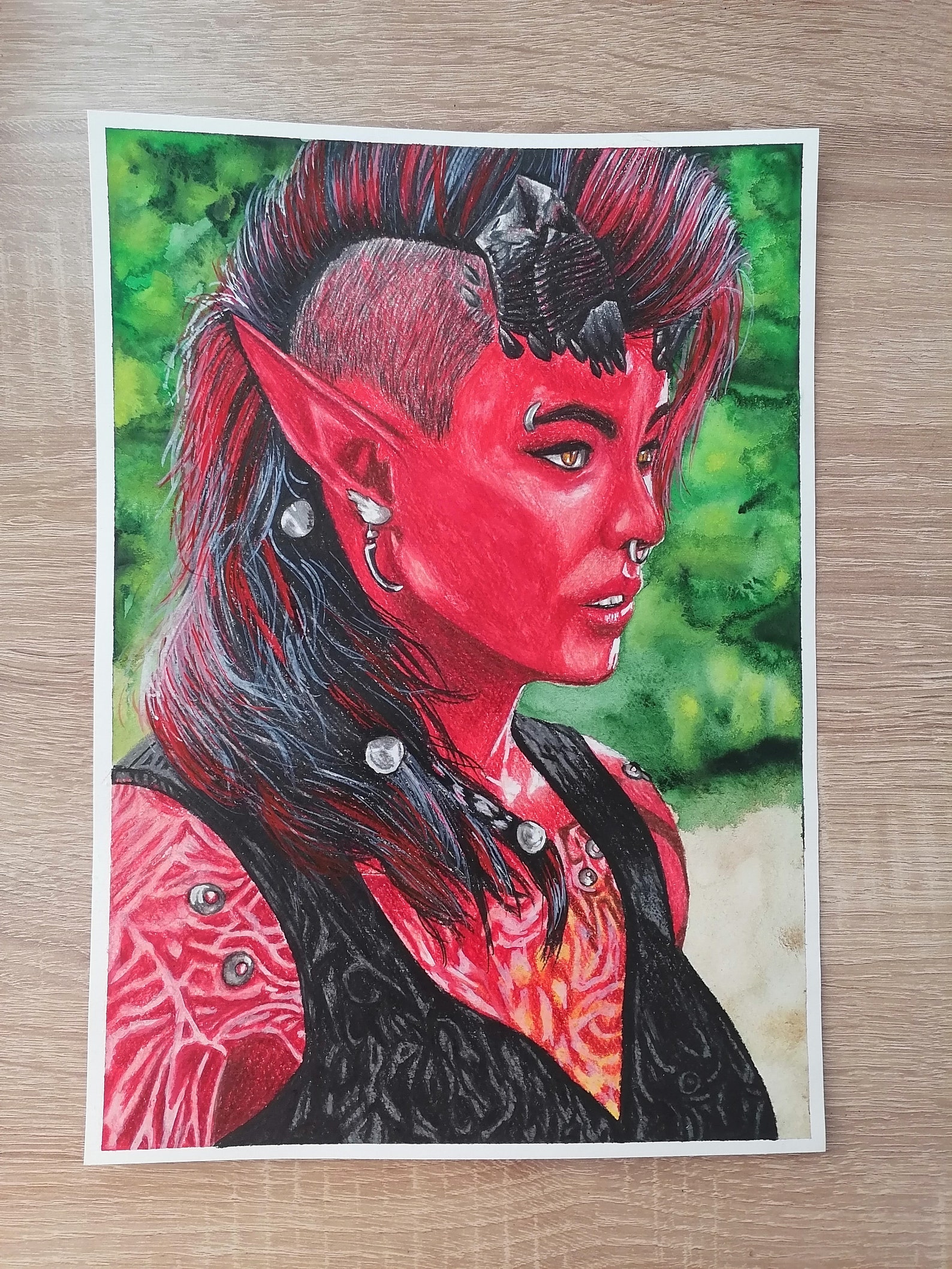 Baldur's Gate 3 Karlach Portrait Handmade Drawing Wall Art Decor - Etsy UK