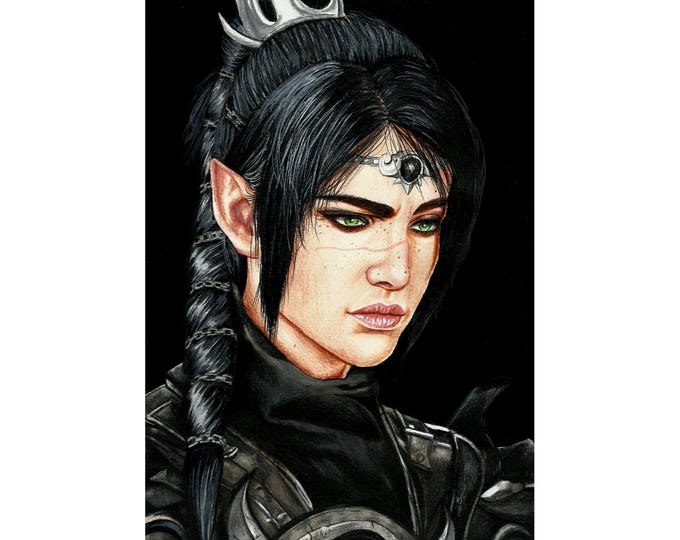 Baldur's Gate 3 Shadowheart Portrait Handmade Drawing Wall Art Decor - Etsy