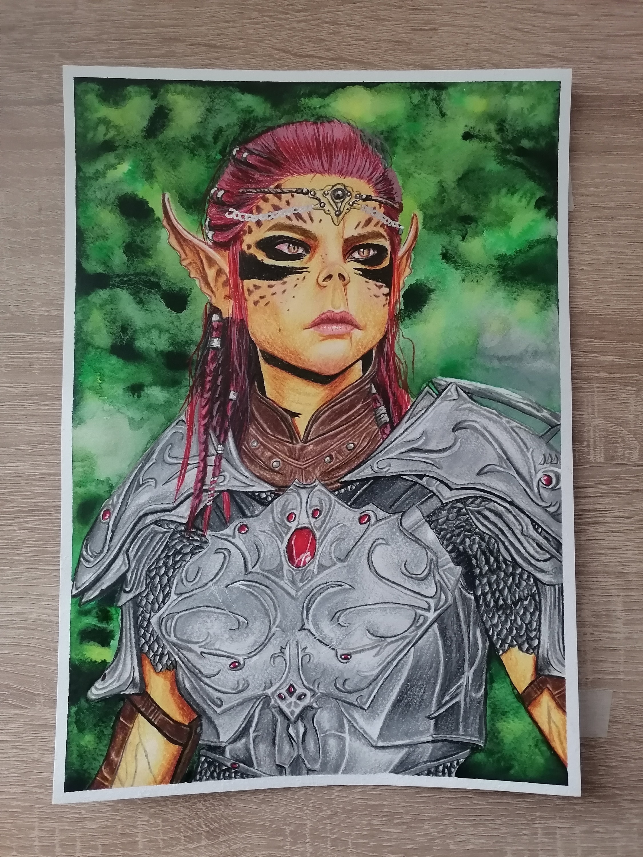 Baldur's Gate 3 Laezel Portrait Handmade Drawing Wall Art Decor Nr2 ...