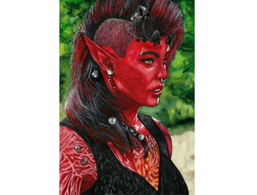 Baldur's Gate 3 Karlach Portrait Handmade Drawing Wall Art Decor - Etsy UK