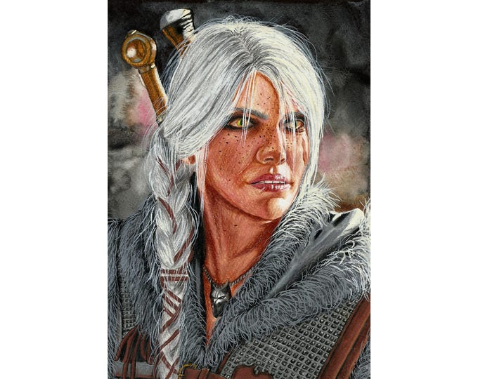 Ciri Witcher 4 Portrait Handmade Drawing Wall Art Decor - Etsy UK