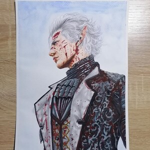 Baldur's Gate 3 Astarion Portrait Handmade Drawing Wall Art Decor - Etsy UK