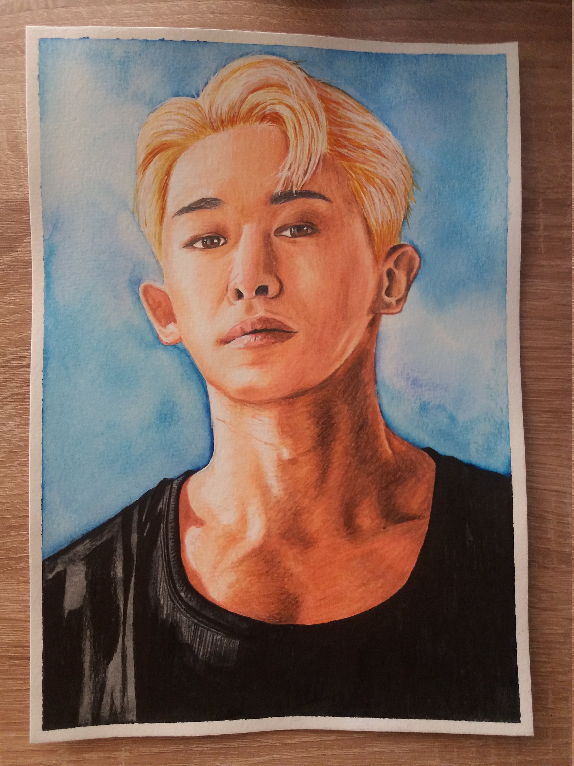 Wonho OPEN MIND Portrait Handmade Drawing Kpop Wall Art Decor - Etsy