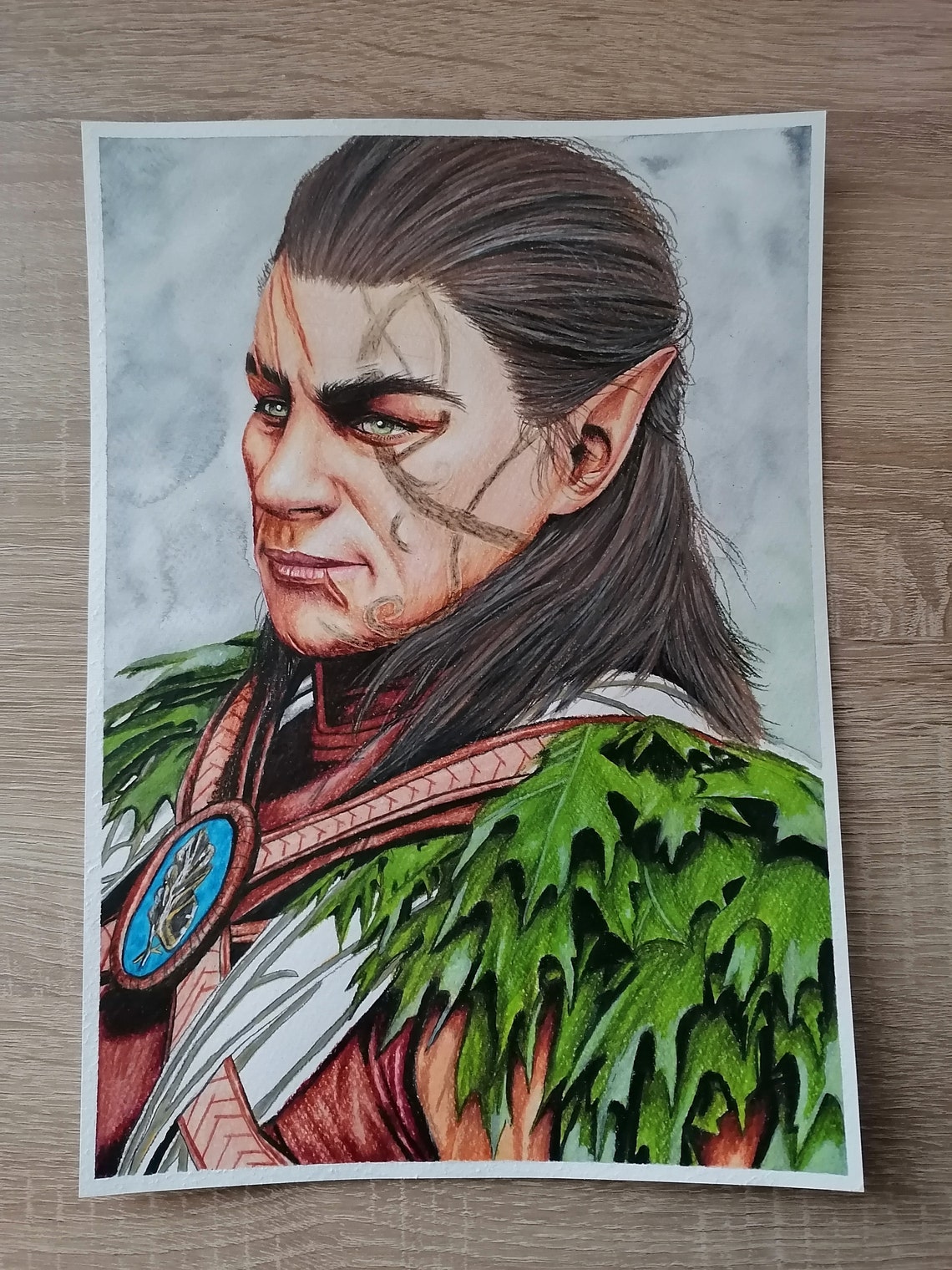 Baldur's Gate 3 Halsin Portrait Handmade Drawing Wall Art Decor /2 ...