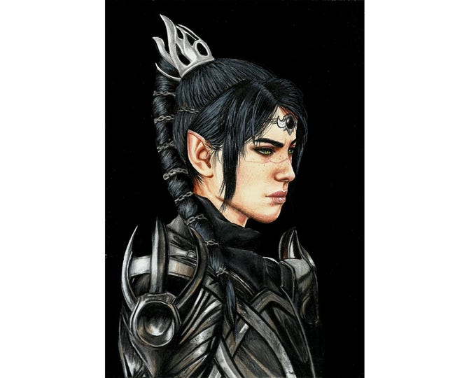 Baldur's Gate 3 Shadowheart Portrait Handmade Drawing Wall Art Decor ...