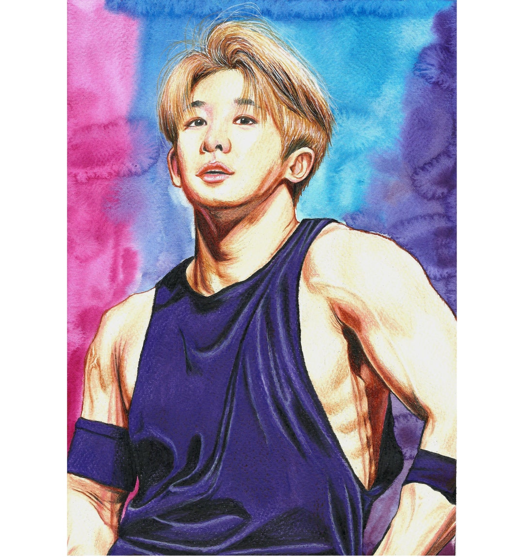 Monsta X Wonho Portrait Handmade Drawing Kpop Wall Art Decor - Etsy