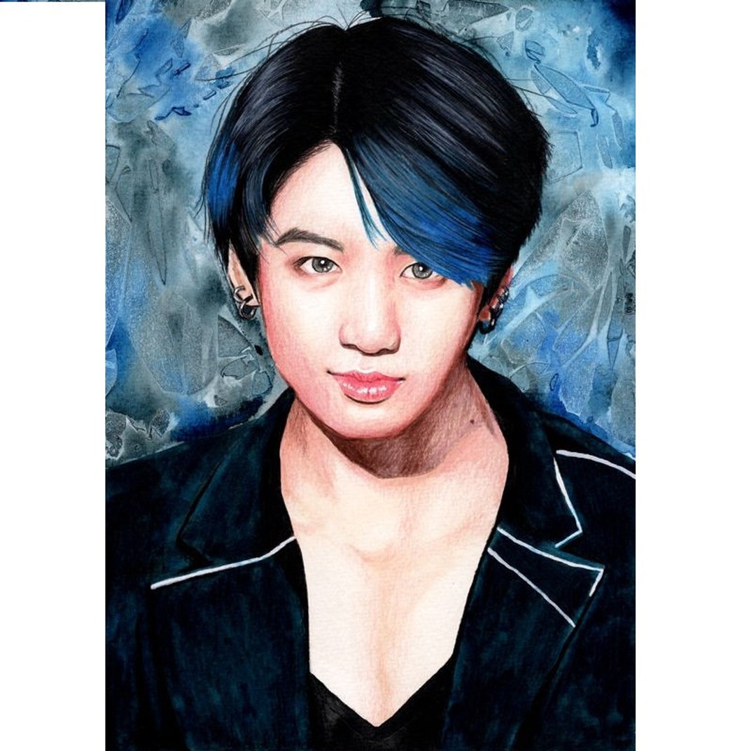 Jungkook "on" BTS Portrait Handmade Drawing Kpop Wall Art Decor - Etsy