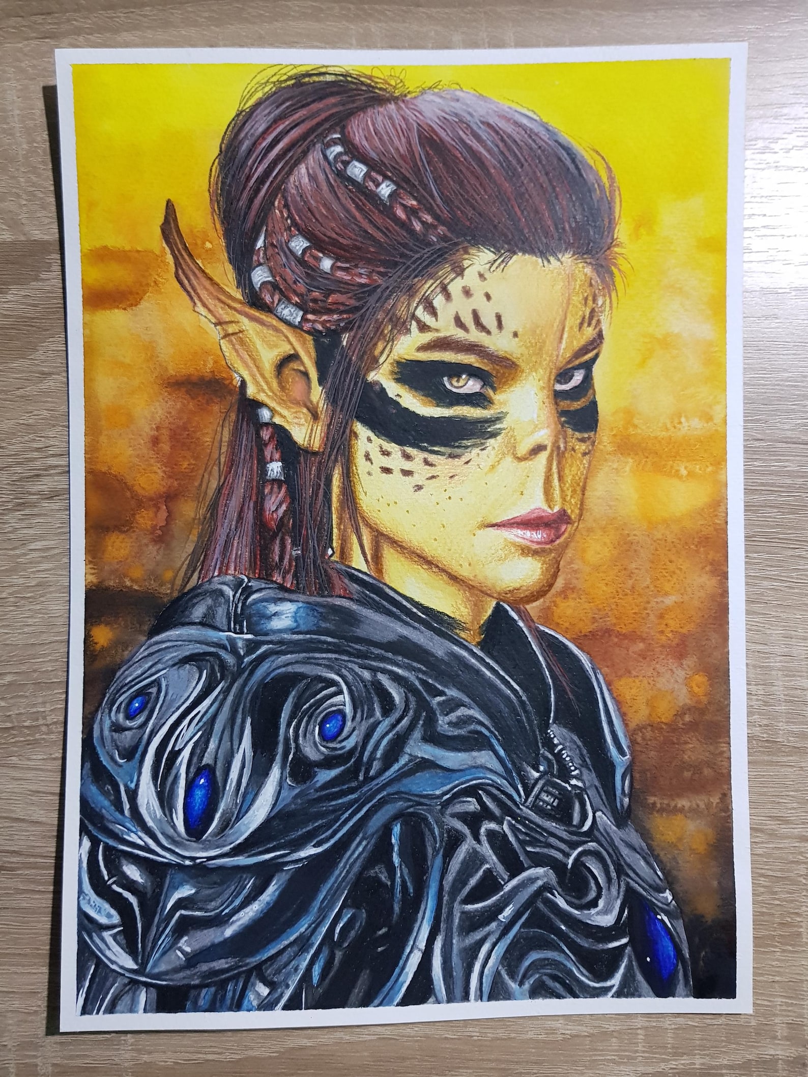 Baldur's Gate 3 Laezel Portrait Handmade Drawing Wall Art Decor - Etsy UK