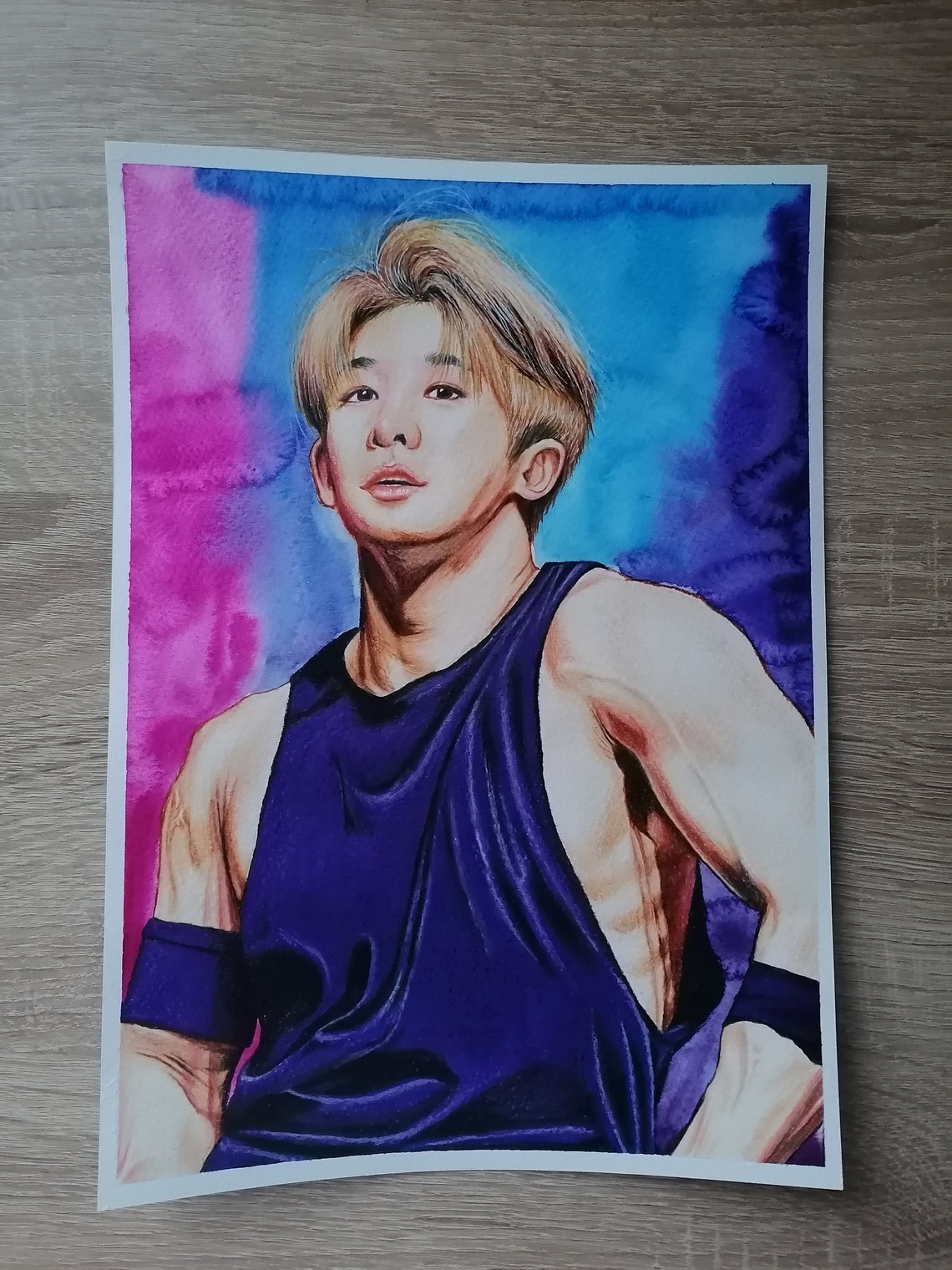 Monsta X Wonho Portrait Handmade Drawing Kpop Wall Art Decor - Etsy