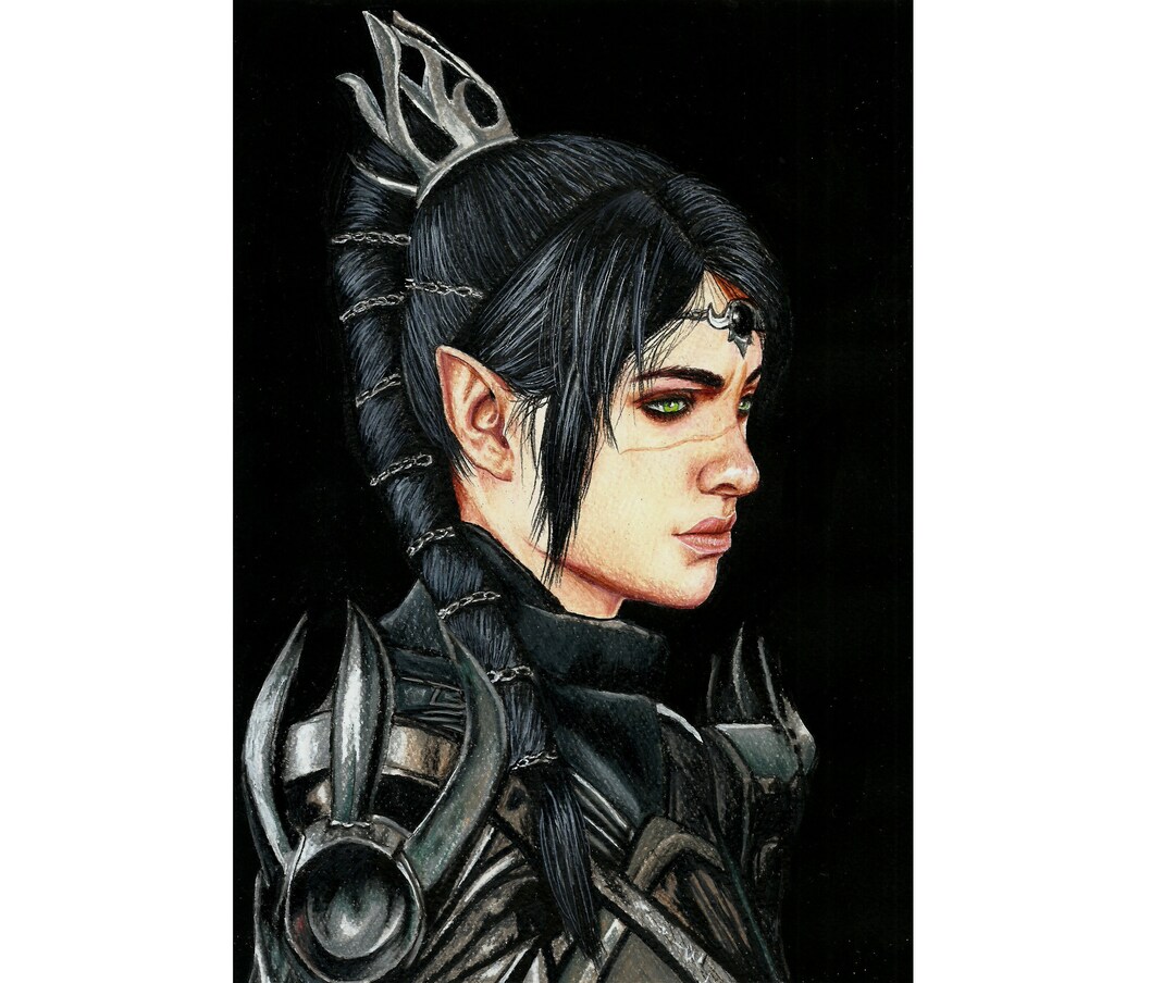 Baldur's Gate 3 Shadowheart Portrait Handmade Drawing Wall Art Decor - Etsy