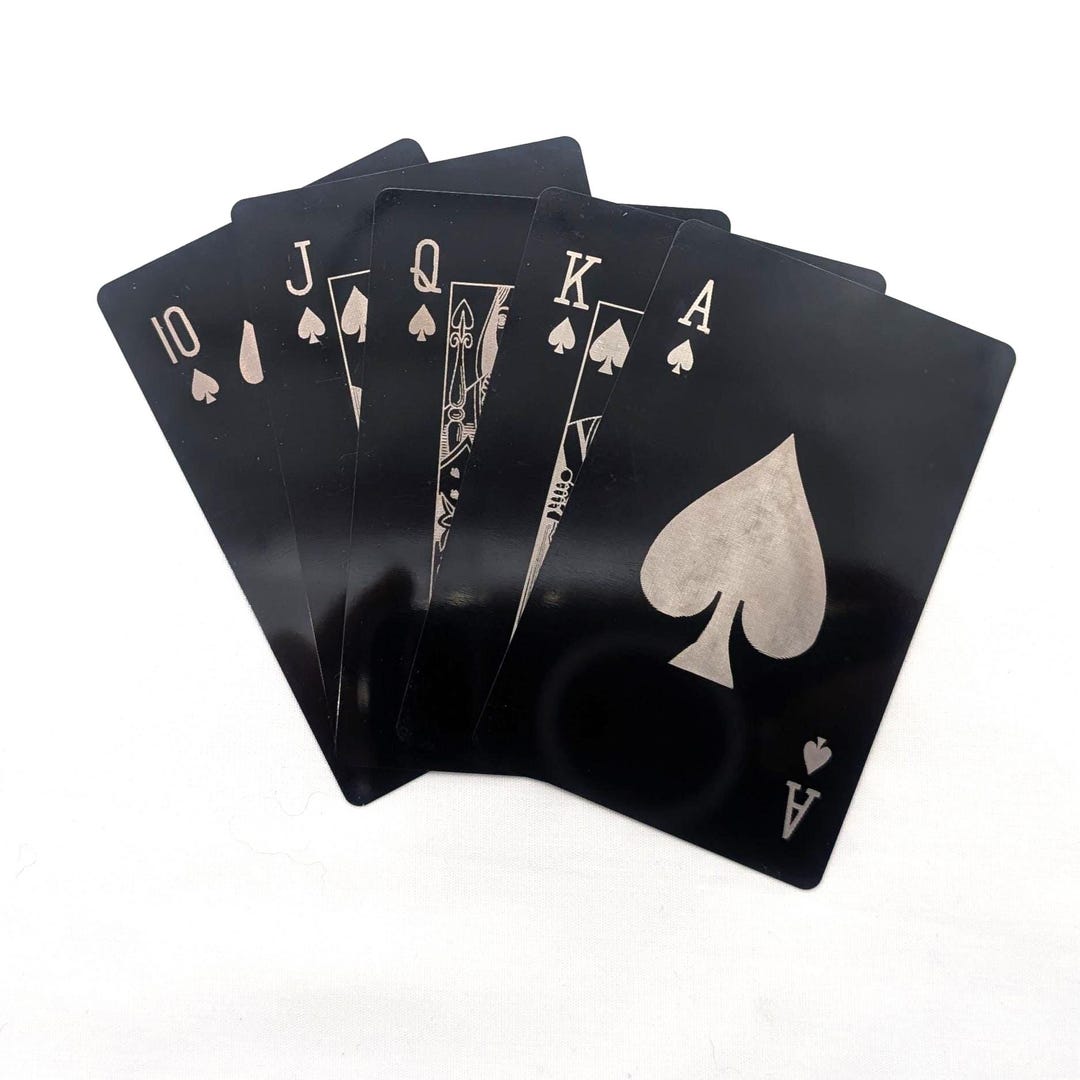 Laser Engraved Metal Playing Cards: Collectible Poker Set | Novelty ...