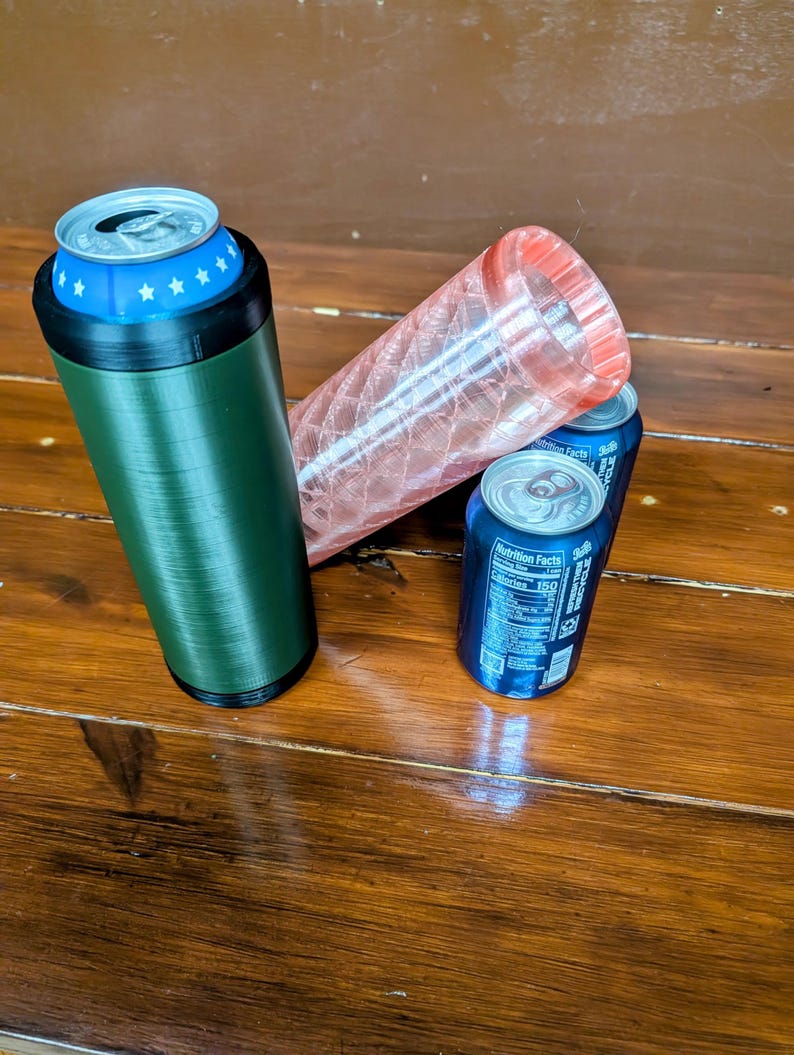 Tactical Reloadable Can Cooler | 3D Printed Drink Sleeve | Single or ...