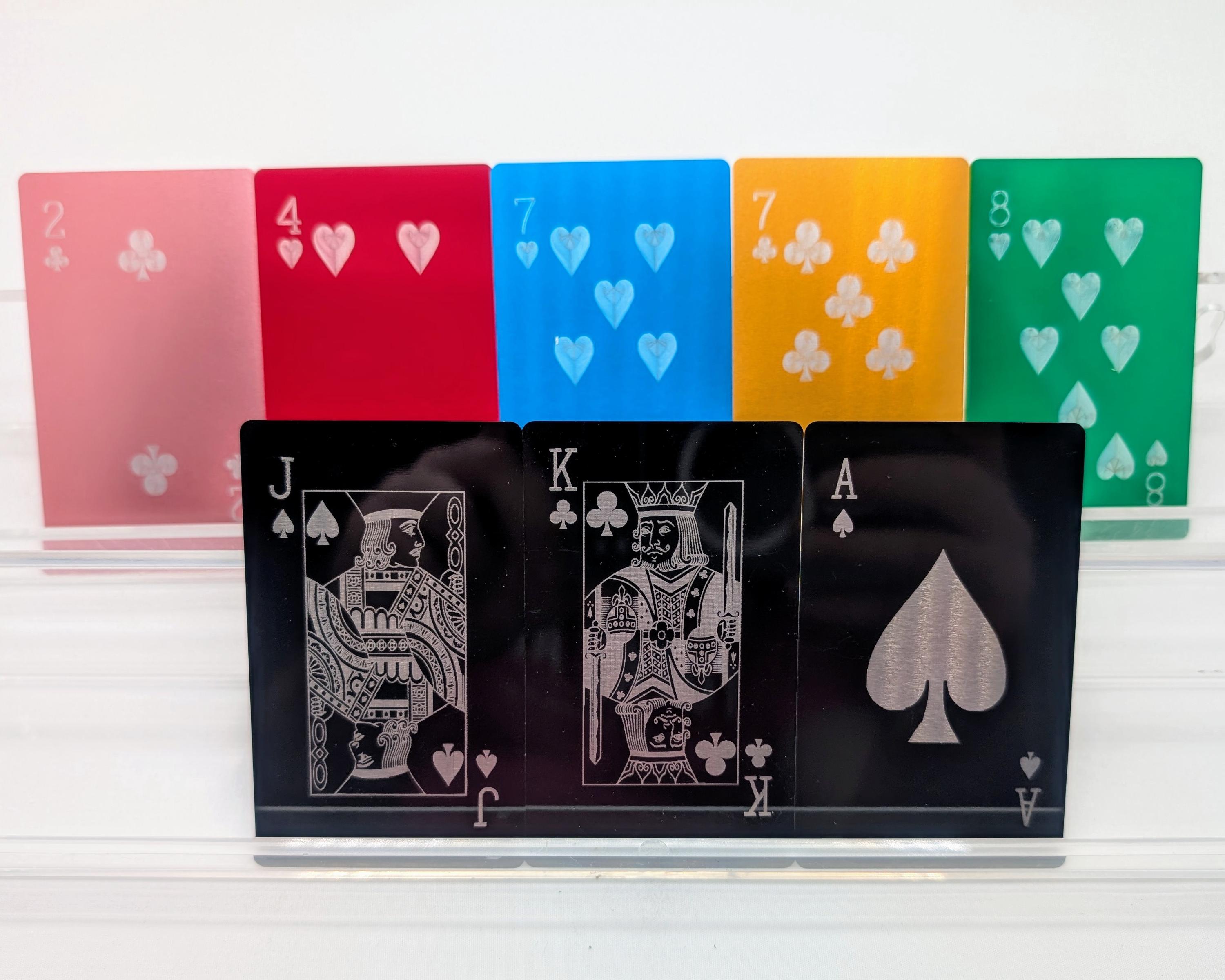 Laser Engraved Metal Playing Cards – Durable Anodized Aluminum Deck ...