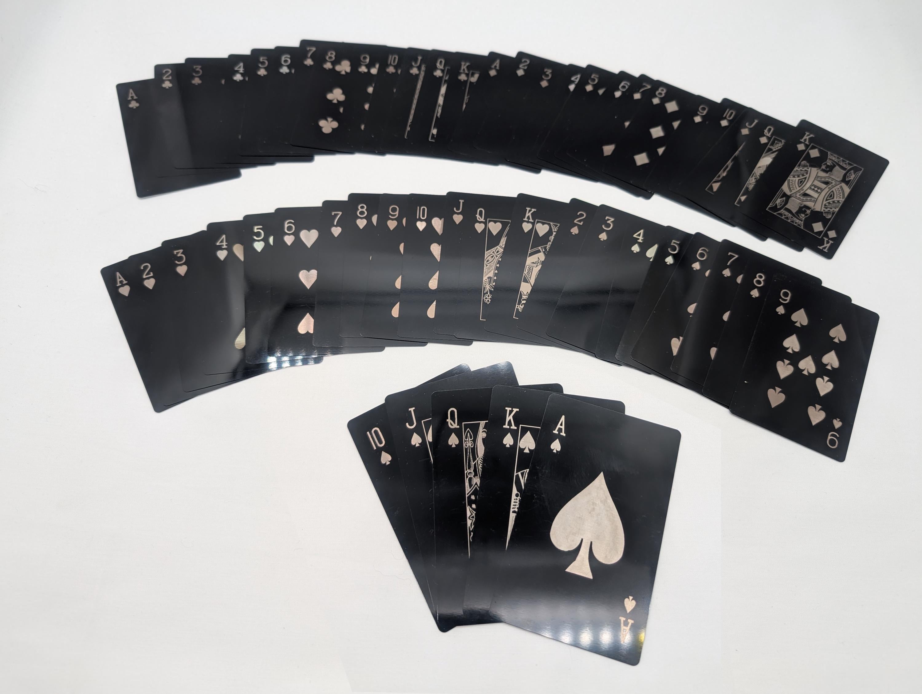 Laser Engraved Metal Playing Cards: Collectible Poker Set | Novelty ...