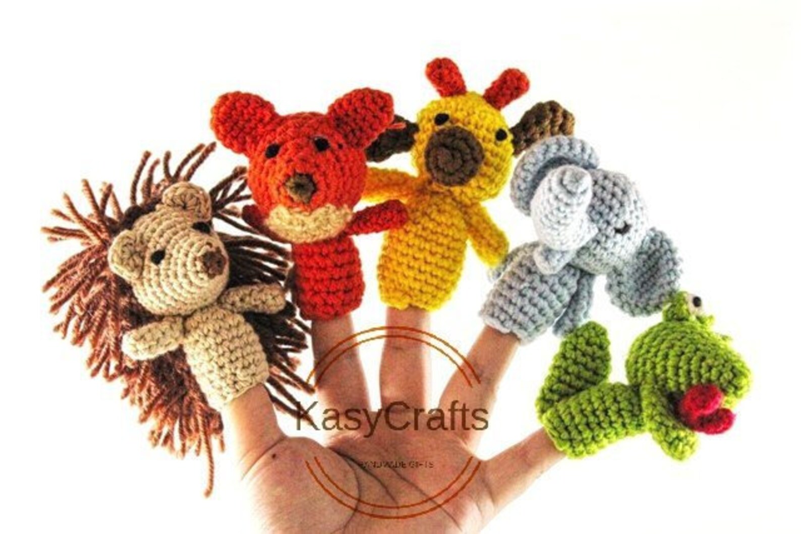 Handmade Finger Puppets, Crocheted Puppets, Crocheted Animals Toys ...