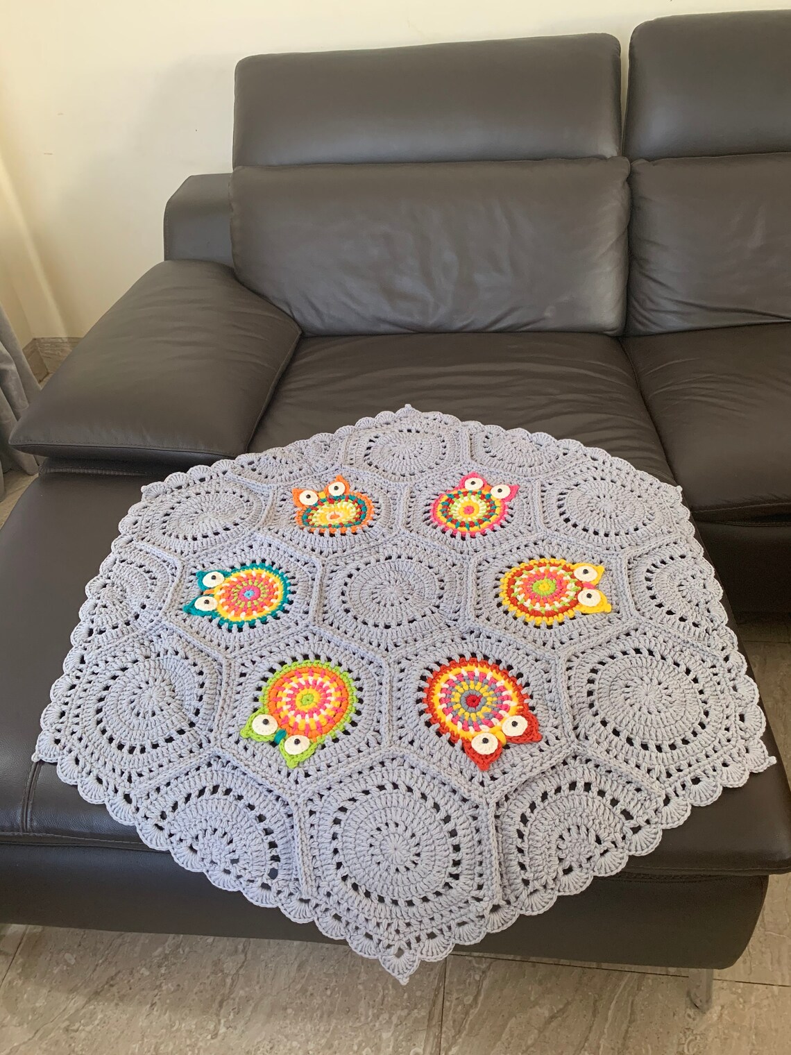 Handmade crochet play mat HEXAGON MAT home decor HEXAGON mat | Etsy