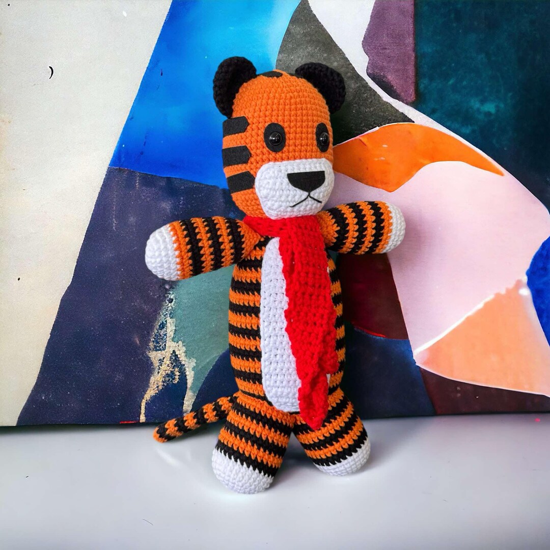 Crocheted Tiger/ Handmade Tiger/h Tiger/ 12 Inches Crocheted Tiger ...