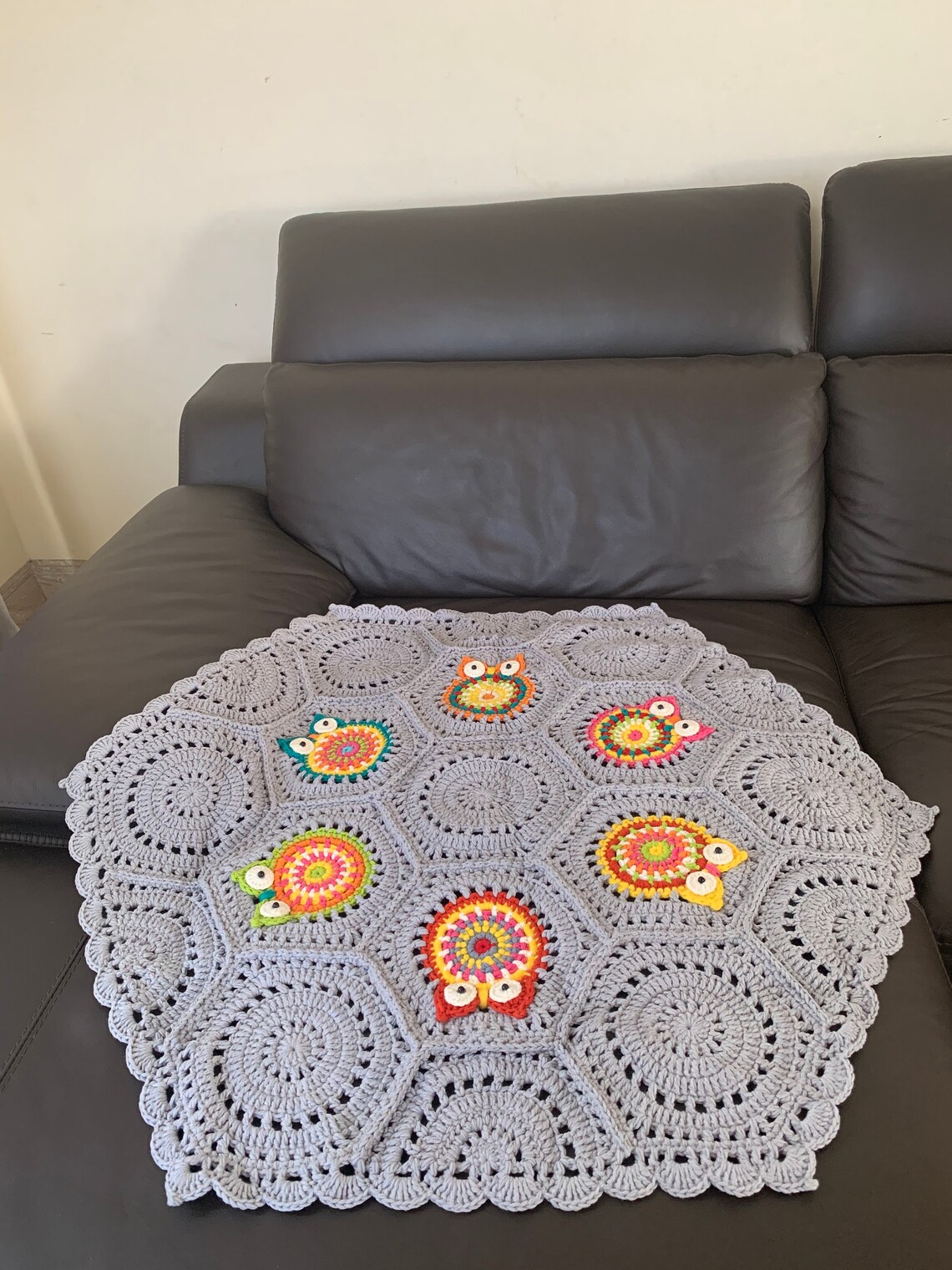 Handmade crochet play mat HEXAGON MAT home decor HEXAGON mat | Etsy