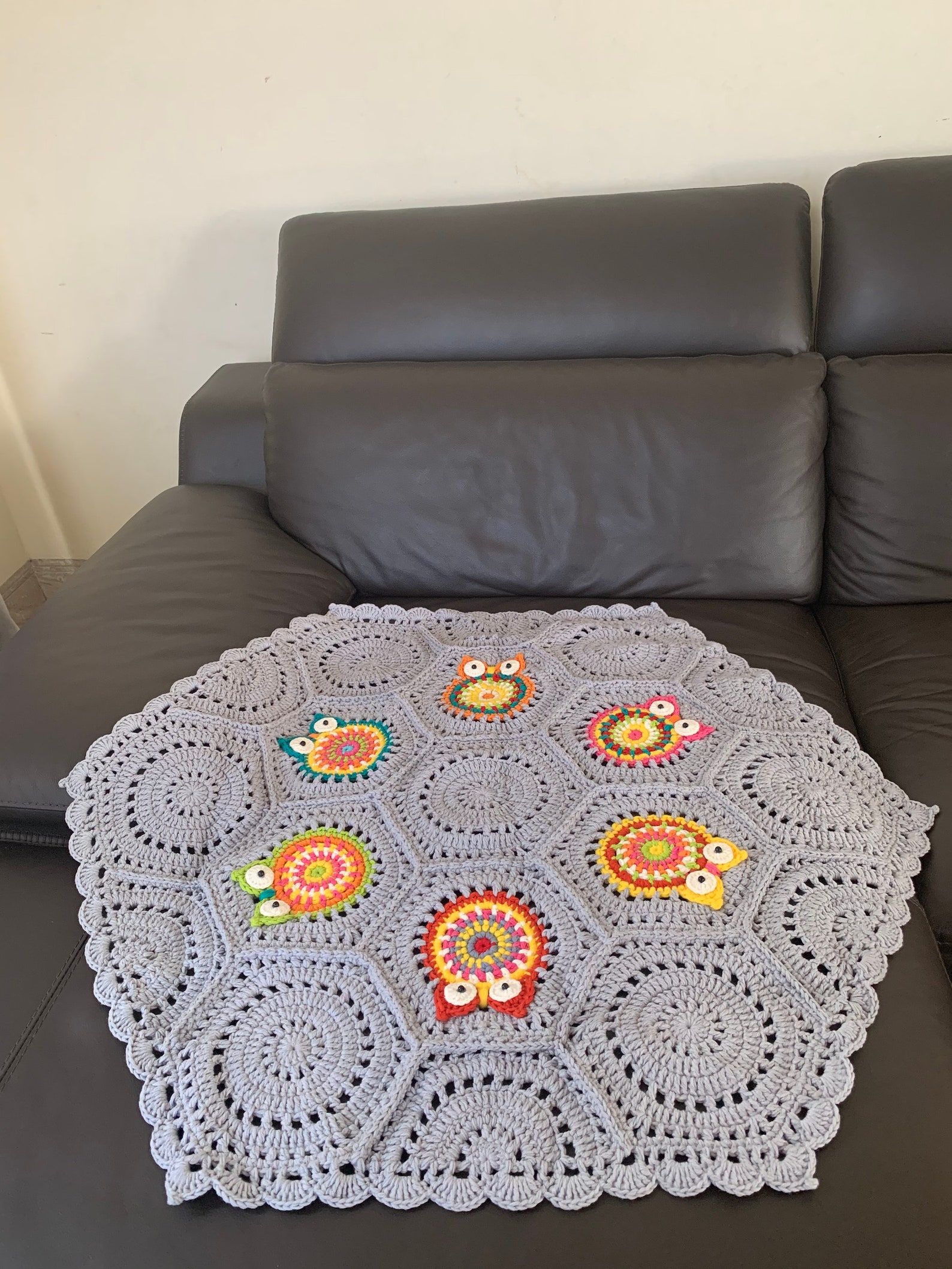 Handmade crochet play mat HEXAGON MAT home decor HEXAGON mat | Etsy