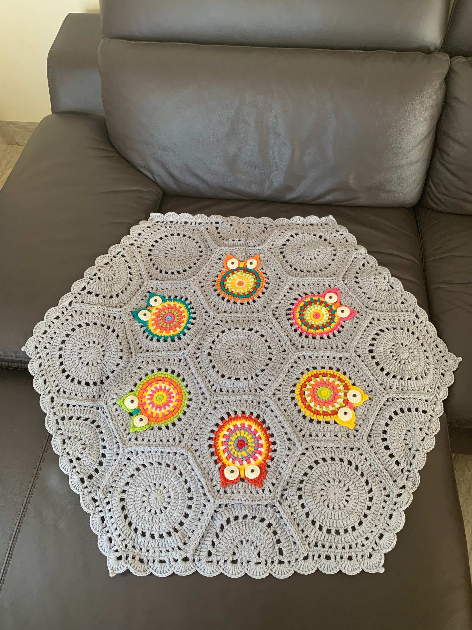 Handmade crochet play mat HEXAGON MAT home decor HEXAGON mat | Etsy