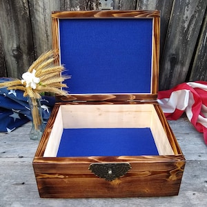 USMC Memory Box for Marines and Veterans, A Large Wooden Box ...