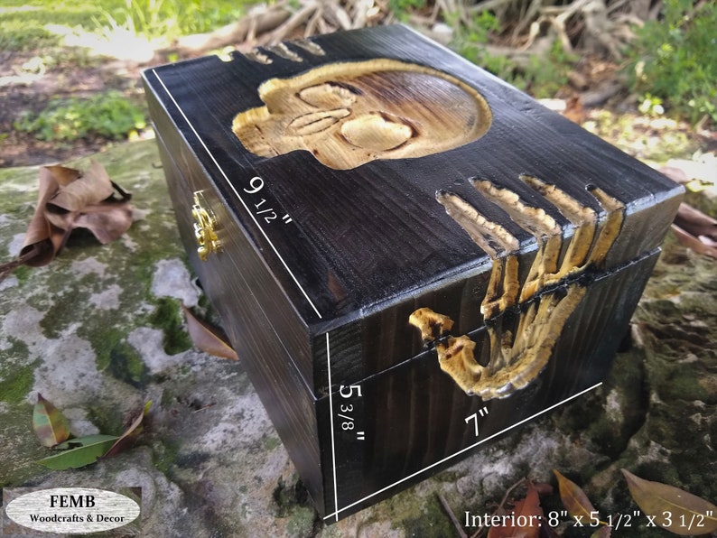 Goth Jewelry Box Skull Box Halloween Decor Makes the Perfect - Etsy
