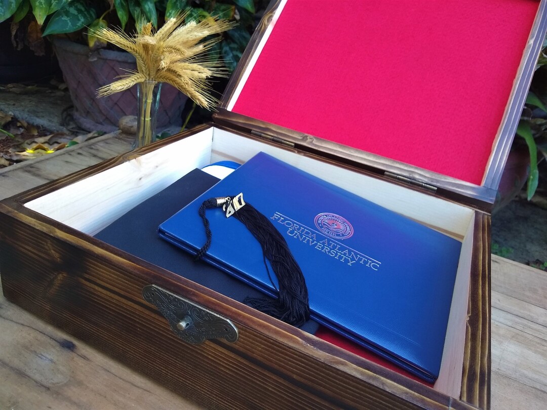 Personalized Graduate Memory Box, Graduation Gift Engraved Large Wooden ...