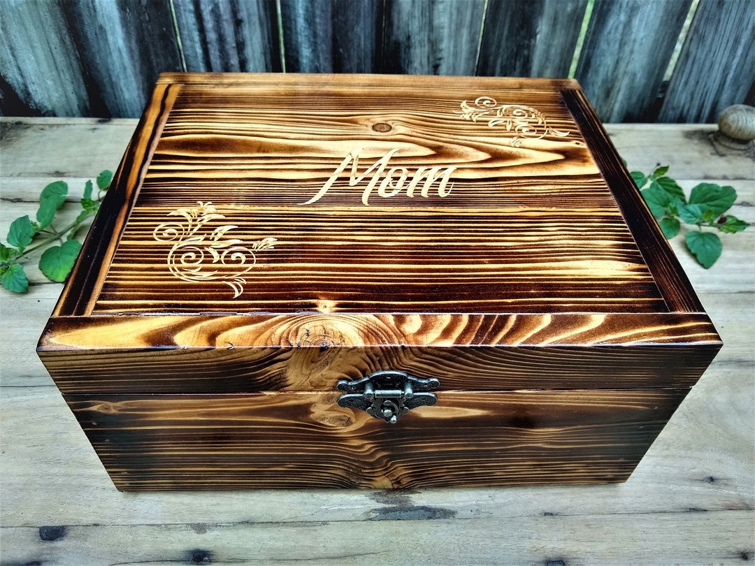 Large Keepsake Box W. Personalized Engraving, Customized Father’s Day ...