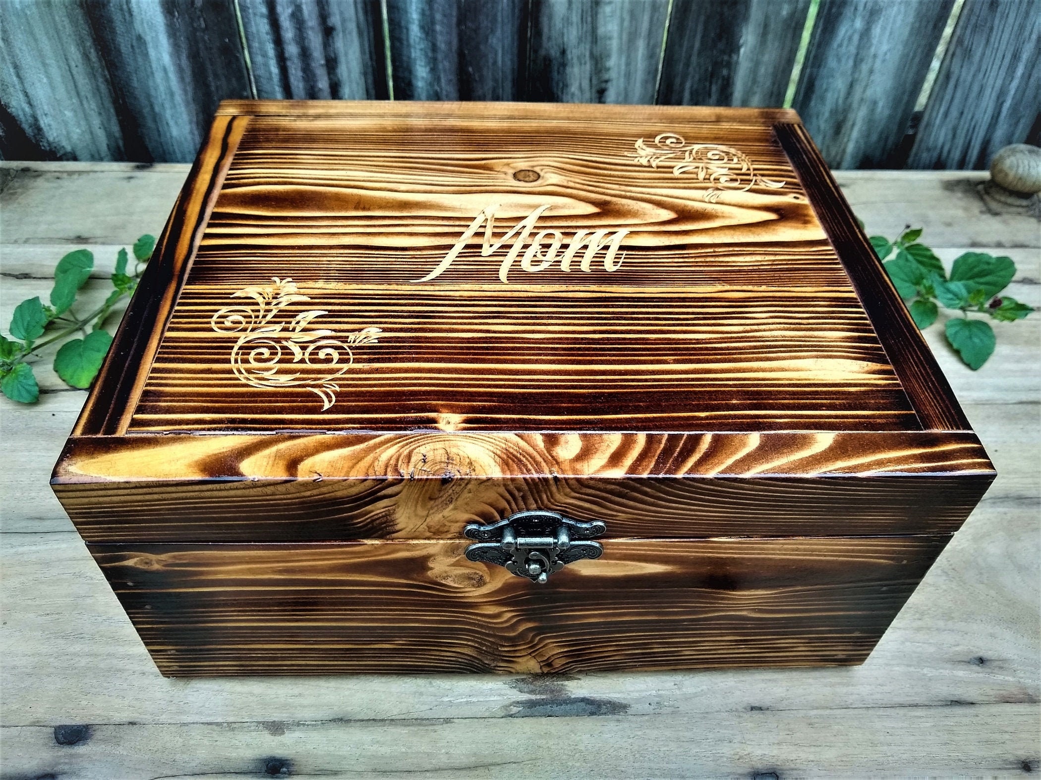 Large Keepsake Box W. Personalized Engraving, Customized Father’s Day ...