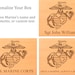 USMC Memory Box for Marines and Veterans, A Large Wooden Box ...