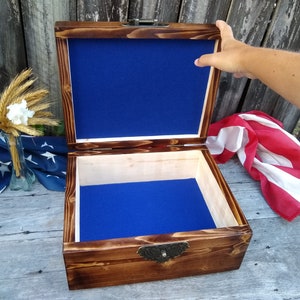 USMC Memory Box for Marines and Veterans, A Large Wooden Box ...