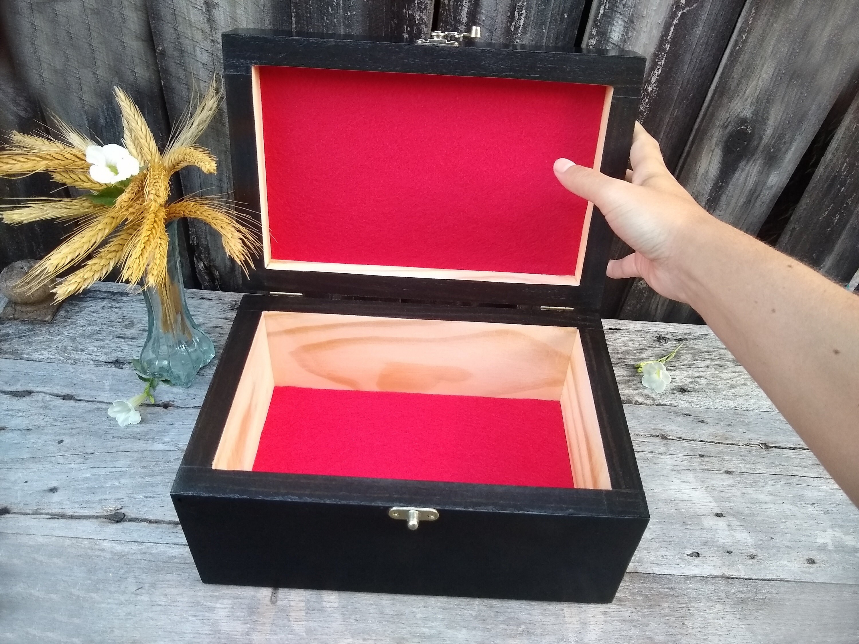 Keepsake Box With Modern Artwork Design One-of-a-kind Wooden - Etsy