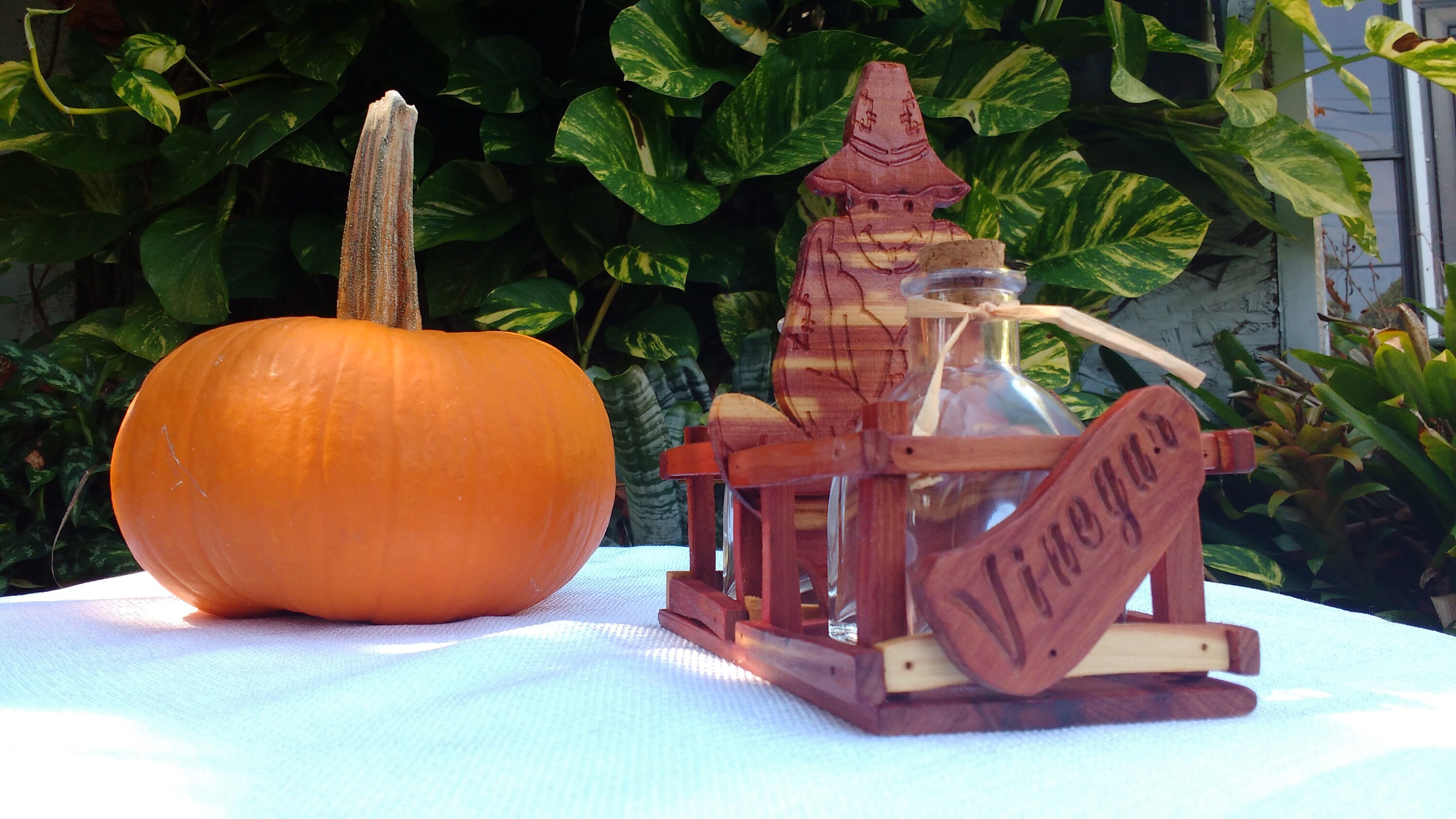 Scarecrow Oil & Vinegar Set, Cruet Set Bottles Included, Thanksgiving ...