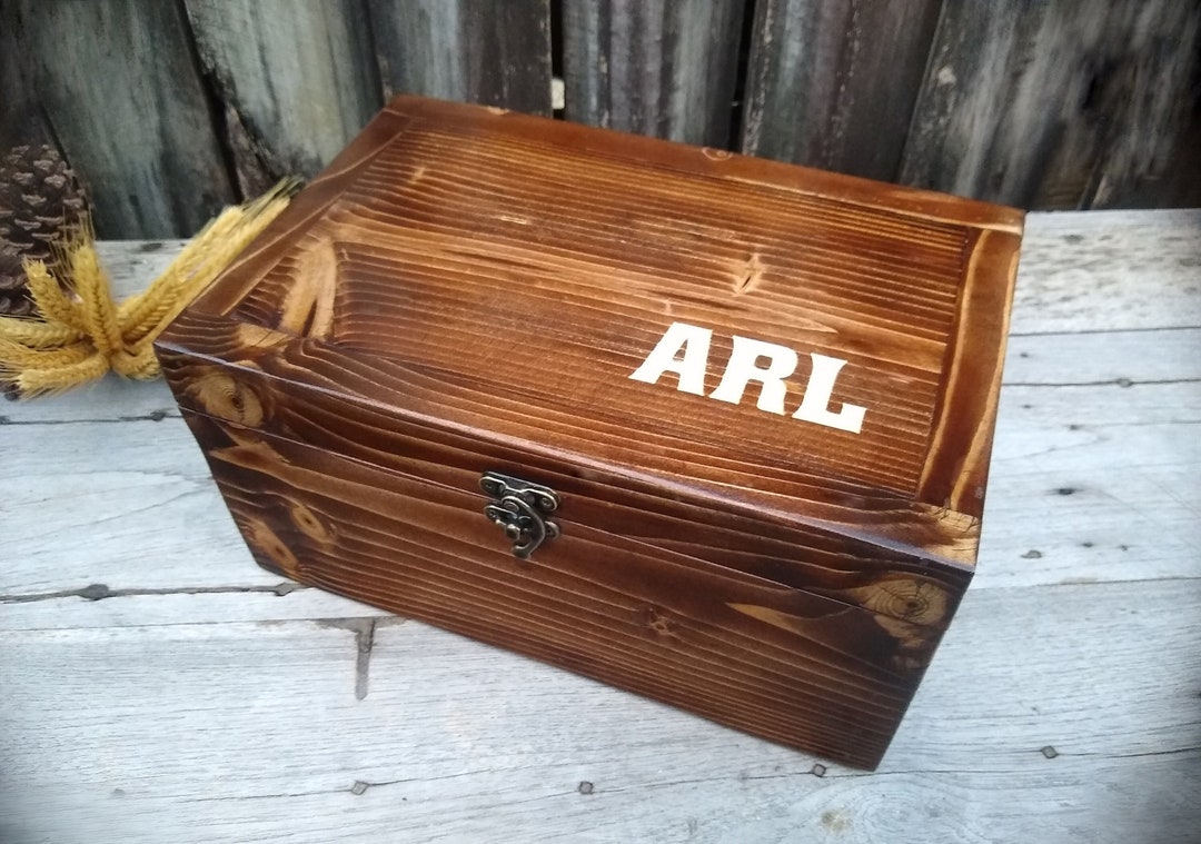 Personalized Wooden Box With Carved Engraving, Mens Valet Box Gift for ...