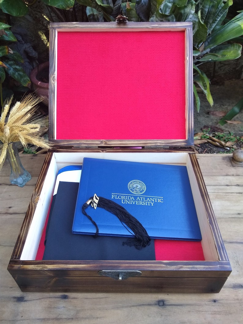 Personalized Graduate Memory Box, Graduation Gift Engraved Large Wooden ...