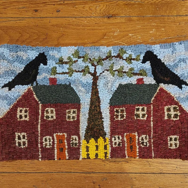 Hooked Rug Crows - Etsy