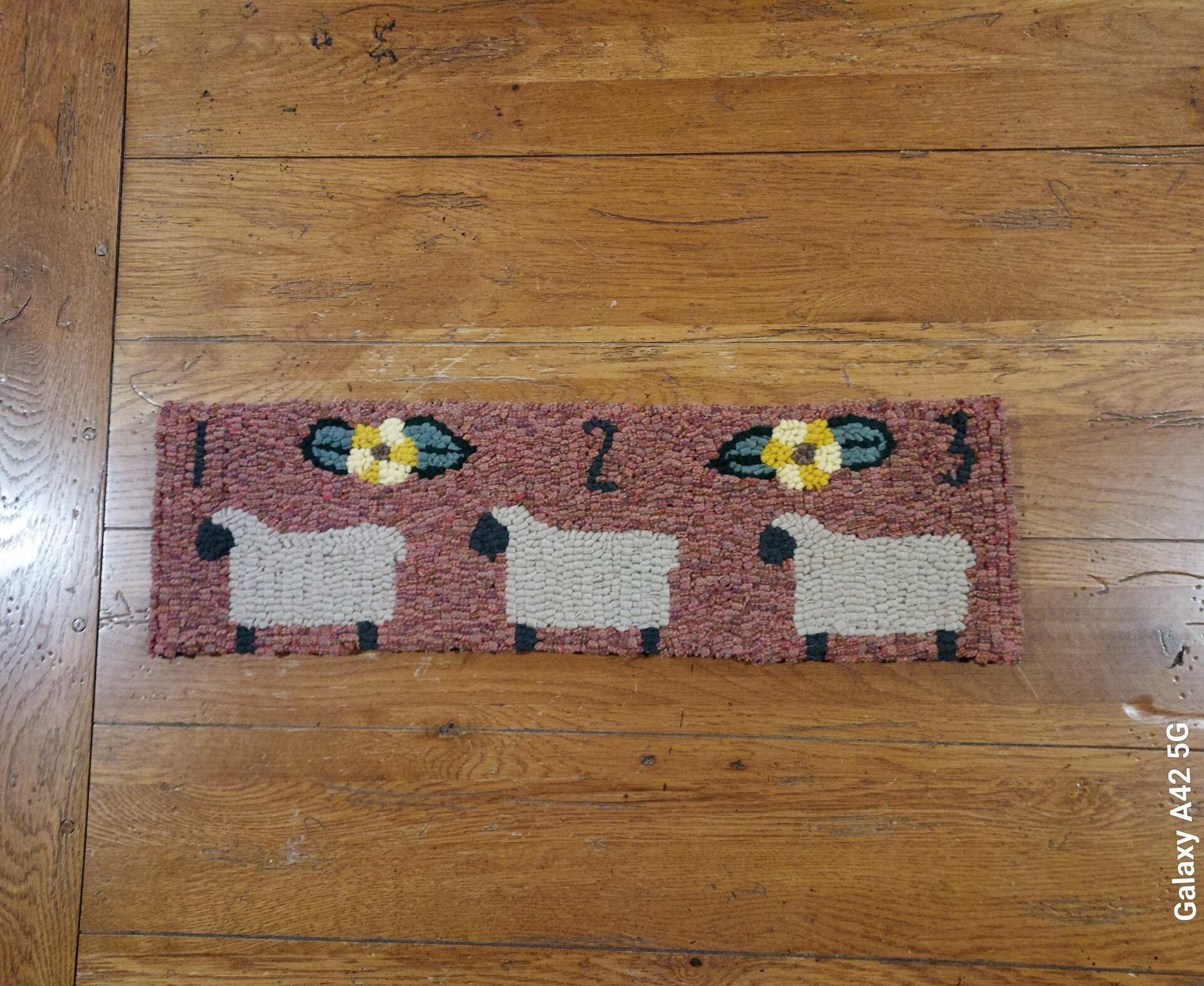 Counting Sheep Primitive Hand Hooked Rug by Sharon Fitzpatrick Perry - Etsy