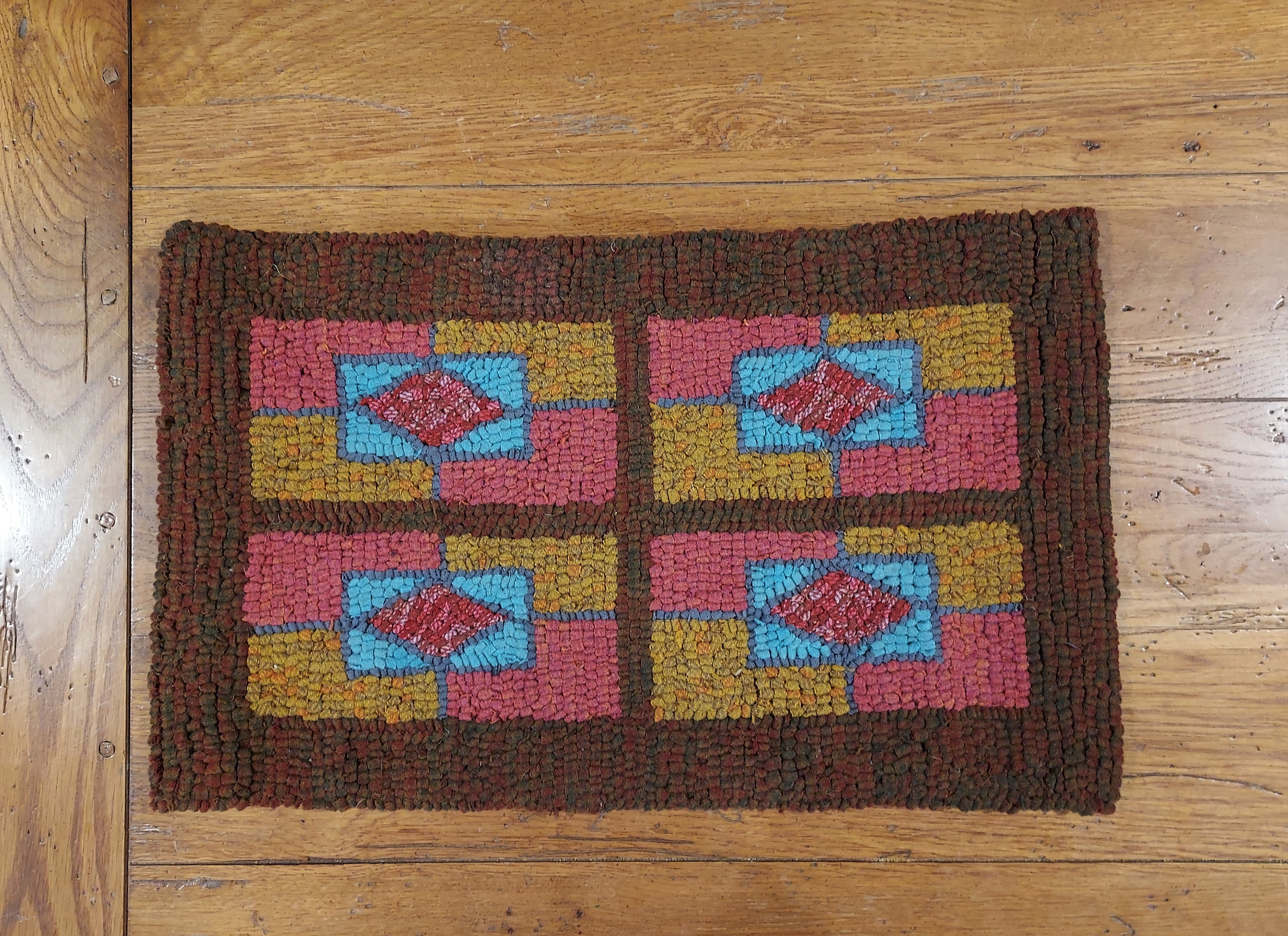 Stained Glass Window Primitive Hand Hooked Rug by Sharon Fitzpatrick ...