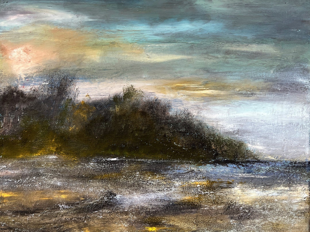 Original and Unique Oil Painting on Stretched Canvas, New Landscape Art ...