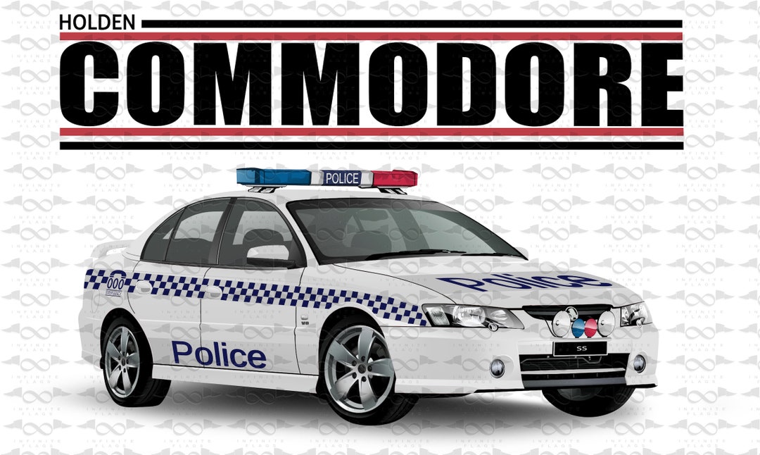 Holden Commodore VY SS Sedan Police Car WHITE Flag/banner 150cm X 90cm ...