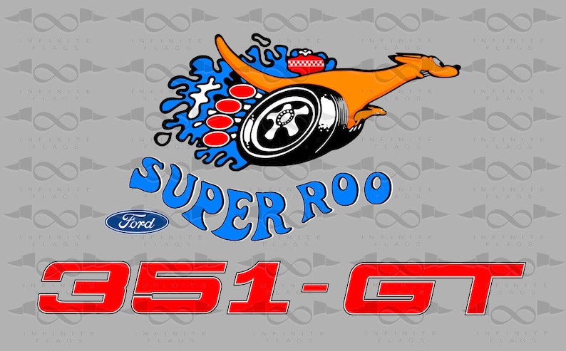 Ford Super Roo 351-GT Flag/banner 150cm X 90cm NEW - Etsy Australia