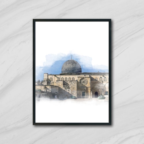 Al Aqsa Mosque Art Print / Masjid Al Aqsa Print / Holy Mosque - Etsy