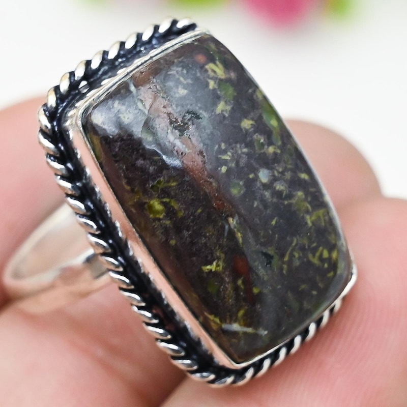 Bloodstone Ethnic Ring - Etsy