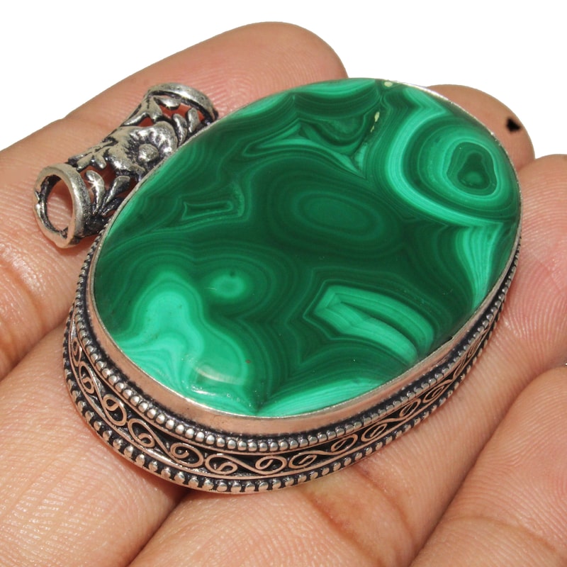 Malachite Jewelry - Etsy