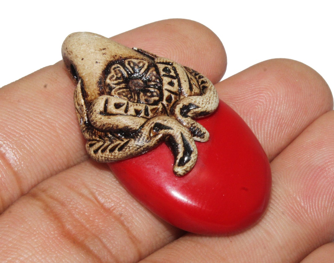 Synthetic Coral Clay Pendant, Designer Handmade Polymer Clay Pendant ...