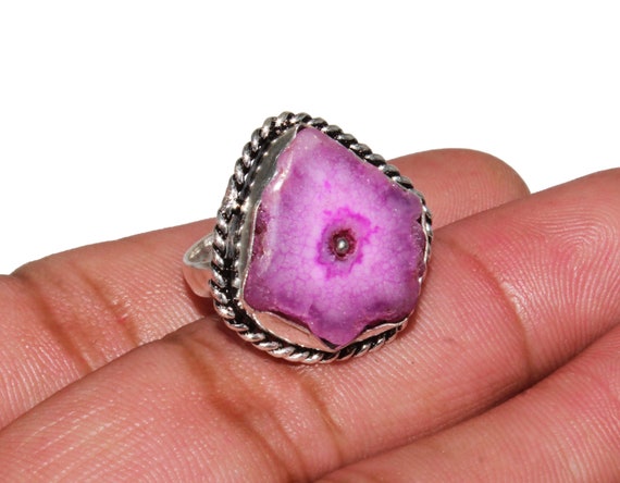 Natural Solar Quartz Ring Adjustable Ring Ethnic Handmade | Etsy