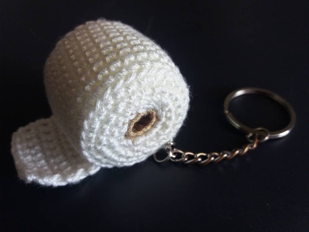 Toilet Paper Keychain. Marty Merlin Crochet - Etsy