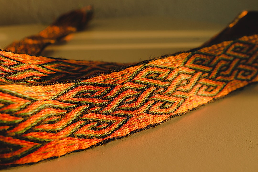 Tablet Weaving Trim With Knot Pattern, in Desired Color, Tablet Weaving ...