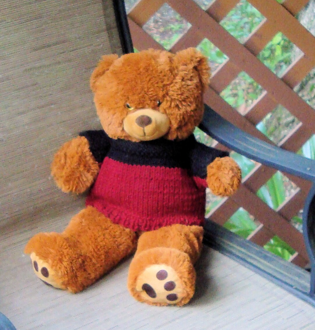 Teddy Bear Sweater: space Commando Handmade Knit Play Shirt for 20-inch ...