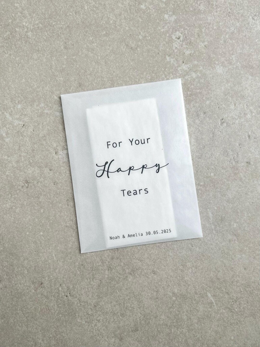 Any Design Personalised Wedding Tissue Packs Pre-filled With Tissues ...
